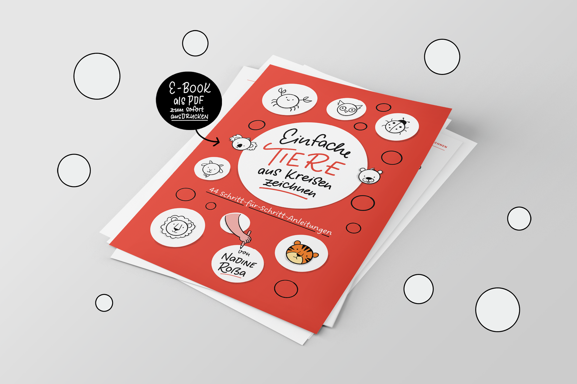 Einfache Tiere aus Kreisen zeichnen – das E-Book | Kindaling.de